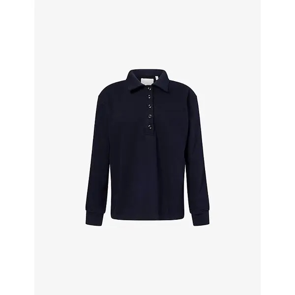 Citizens Of Humanity Vintage Long-sleeve Jersey Polo Shirt - Navy