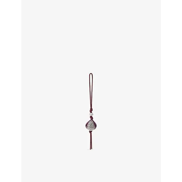 Loewe Fig Brass And Enamel Bag Charm - Purple/silver