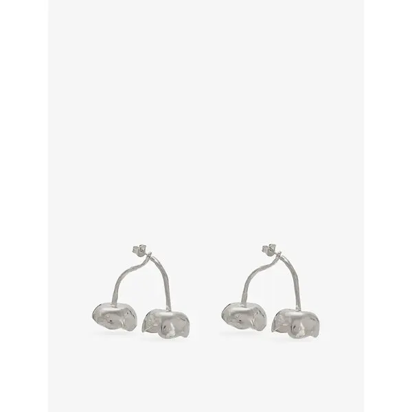 SIMUERO 18ct Yellow Vermeil "cerezas" Earrings - Silver