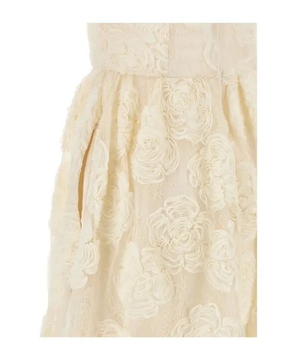 ROTATE BY BIRGER CHRISTENSEN Floral Mesh Midi Dress