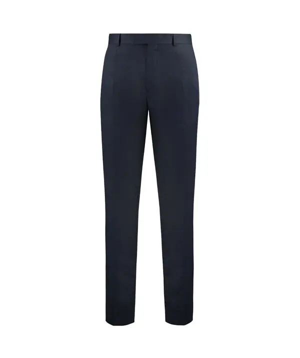 Zegna Jetted Pocket Tailored Trousers - Black