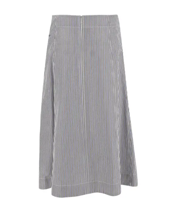 Bottega Veneta Striped Midi Skirt
