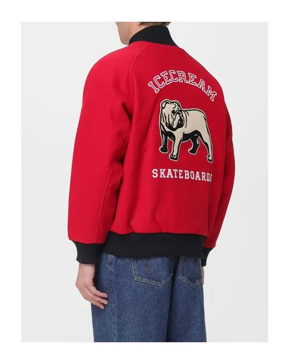 ICECREAM Embroidered Bulldog Long Sleeve Jacket
