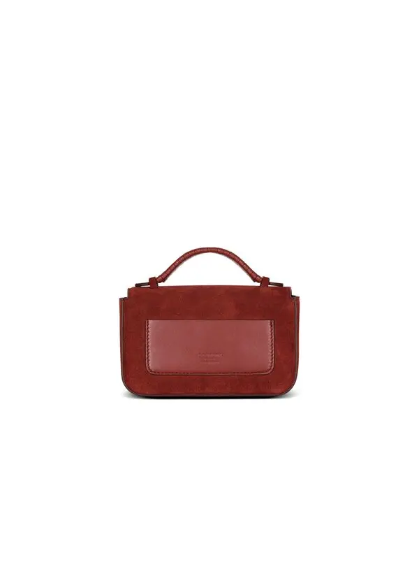 Balmain Suede B-buzz 17 Mini Bag