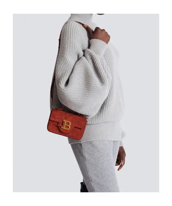 Balmain Suede B-buzz 17 Mini Bag