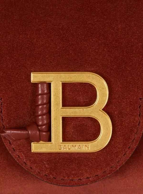 Balmain Suede B-buzz 17 Mini Bag