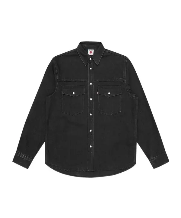 ICECREAM Collared Long-sleeved Shirt - Black