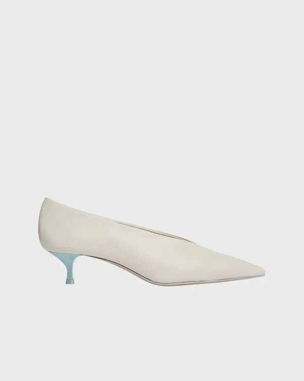 Le Monde Beryl Babouche Kitten Heels - Ecru