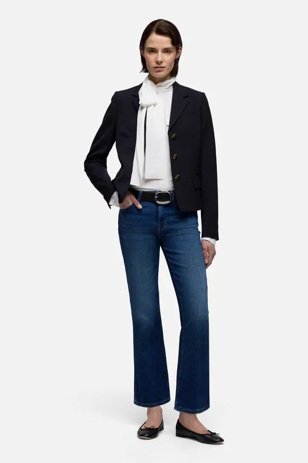 7 For All Mankind Cropped Boot In Slim Illusion Current