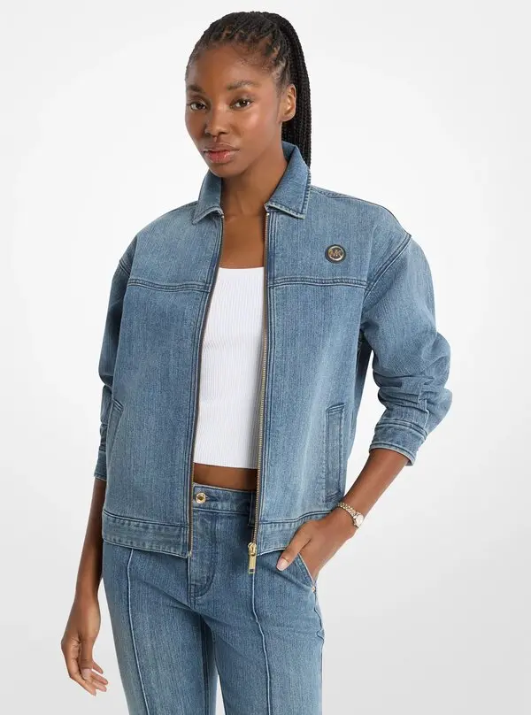 Michael Kors Denim Zip-up Jacket