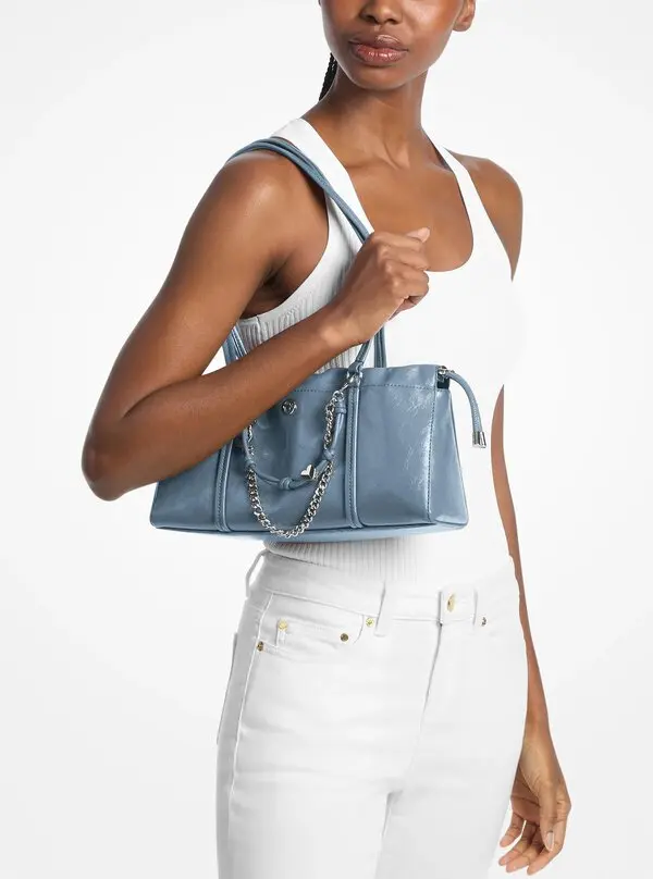 Michael Kors Matilda Small Cinched Shoulder Bag - Blue