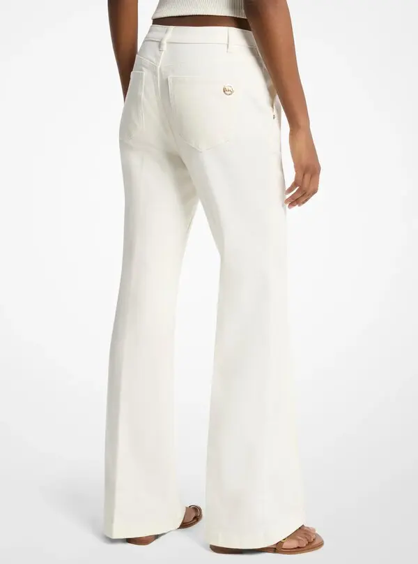 Michael Kors Pintuck Bootcut Stretch Denim Jeans