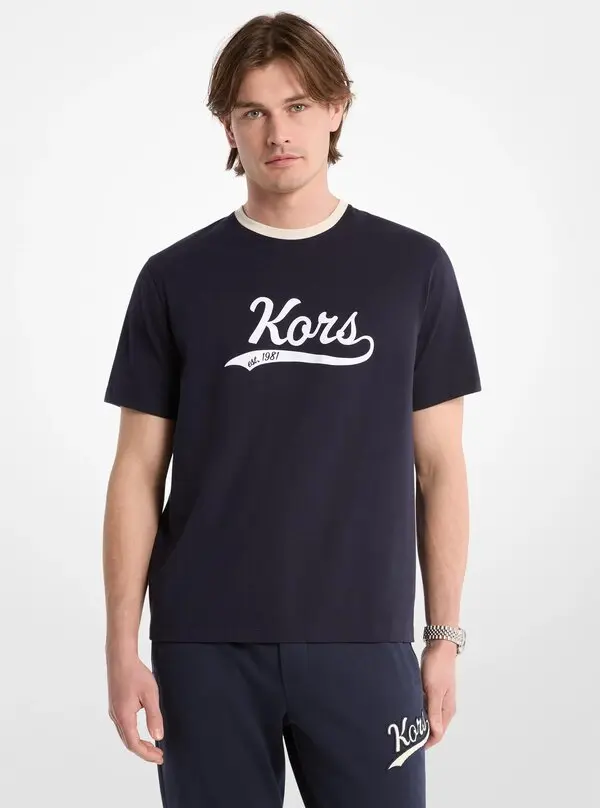Michael Kors Kors Varsity Cotton Jersey T-shirt - Blue