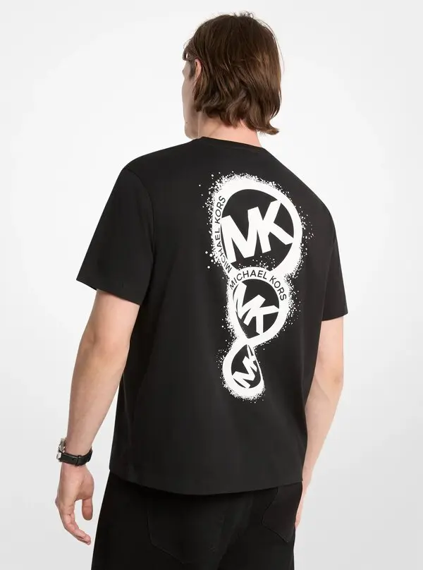 Michael Kors Graphic Logo Cotton Jersey T-shirt - Black