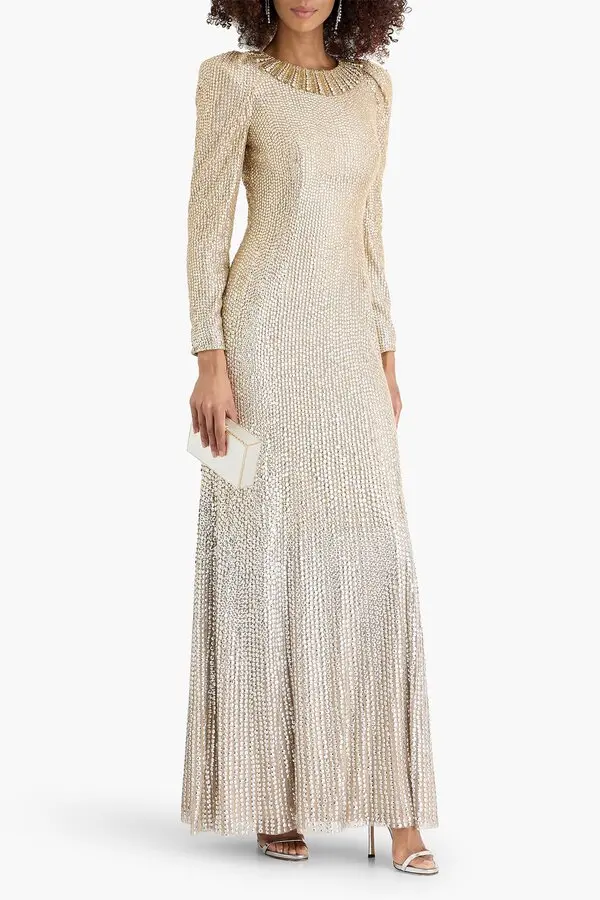 Jenny Packham Embellished Tulle Gown