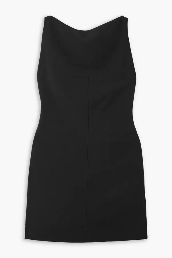 16Arlington Alessa Openback Crepe Mini Dress - Black