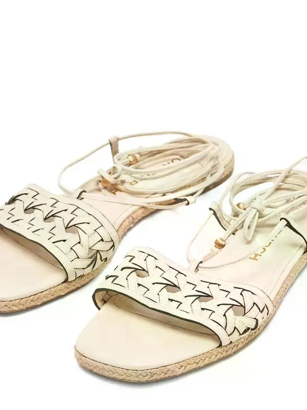 Tory Burch Woven Leather Flat Sandals