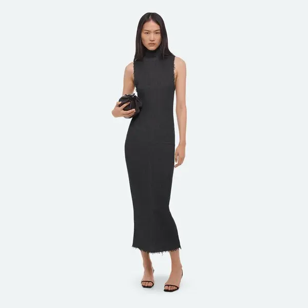 Helmut Lang Sleeveless High Neck Maxi Dress - Black