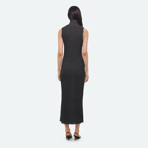 Helmut Lang Sleeveless High Neck Maxi Dress - Black