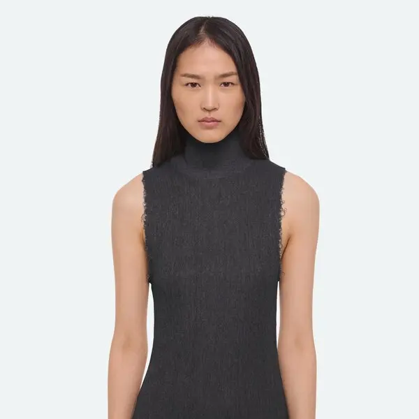 Helmut Lang Sleeveless High Neck Maxi Dress - Black