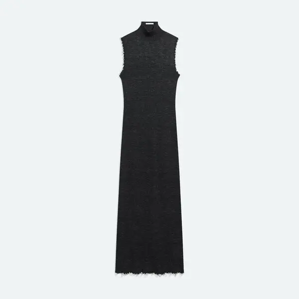 Helmut Lang Sleeveless High Neck Maxi Dress - Black