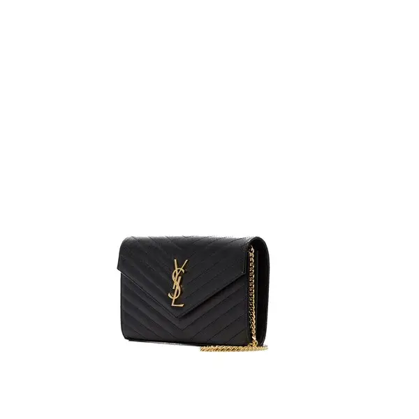 Saint Laurent Monogram Grain De Poudre Wallet