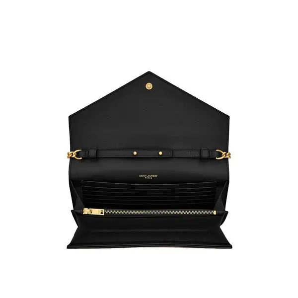 Saint Laurent Monogram Grain De Poudre Wallet