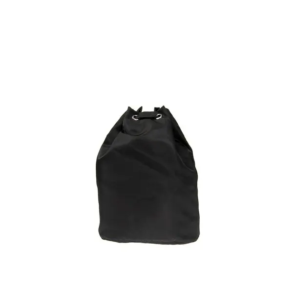 Prada Nylon And Leather Drawstring Pouch