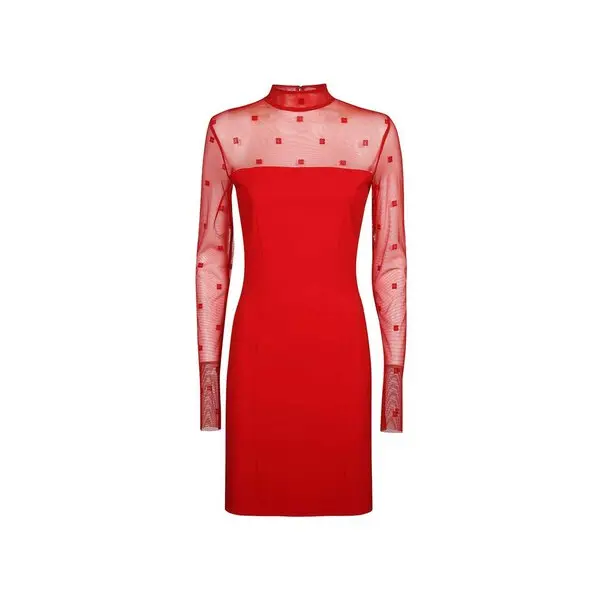 Givenchy 4g Mesh Dress - Red