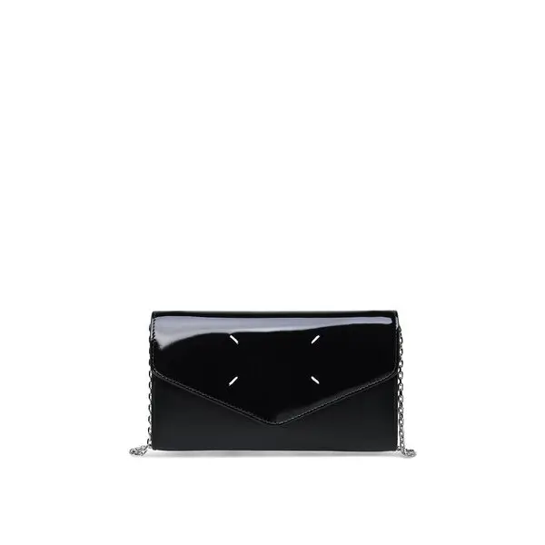 MAISON MARGIELA Four Stiches Leather Chain Wallet - Black