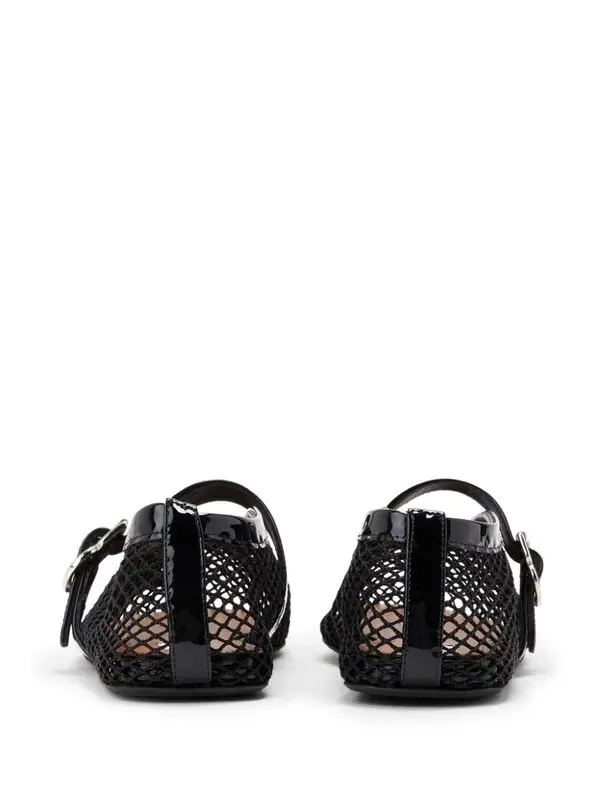 Alaïa Ballet Flats In Fishnet - Black
