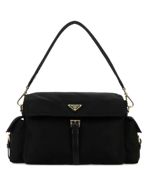 Prada Large Re-nylon Shoulder Bag - Black
