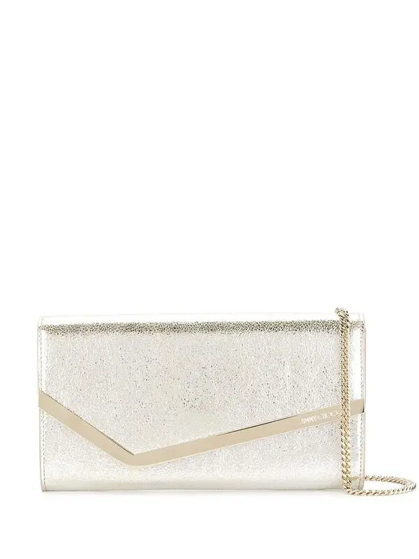 JIMMY CHOO Emmie Glee Chain Pouch - Silver