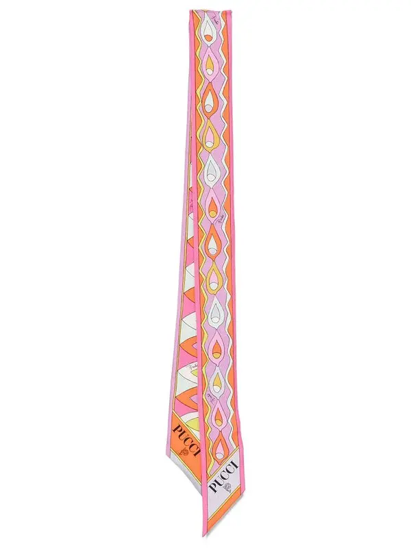 Emilio Pucci Mixed Print Silk Twill Scarf - Multicolor