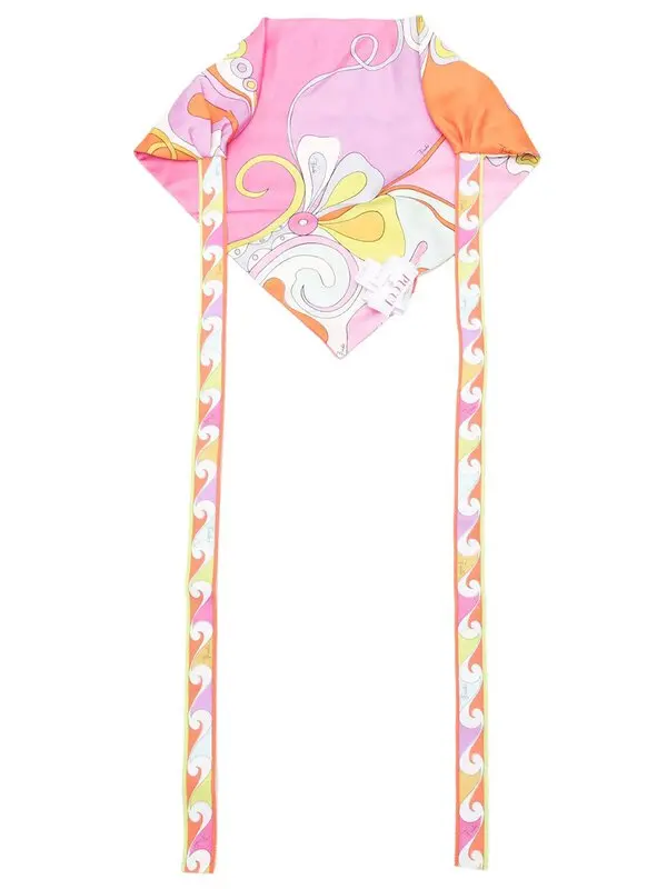 Emilio Pucci Orchidee Print Silk Bandana - Multicolor