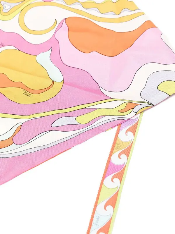 Emilio Pucci Orchidee Print Silk Bandana