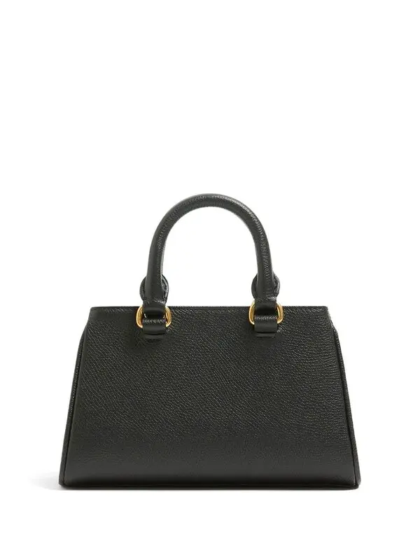Valentino Garavani Vlogo Signature Mini Bag In Grainy Leather - Black