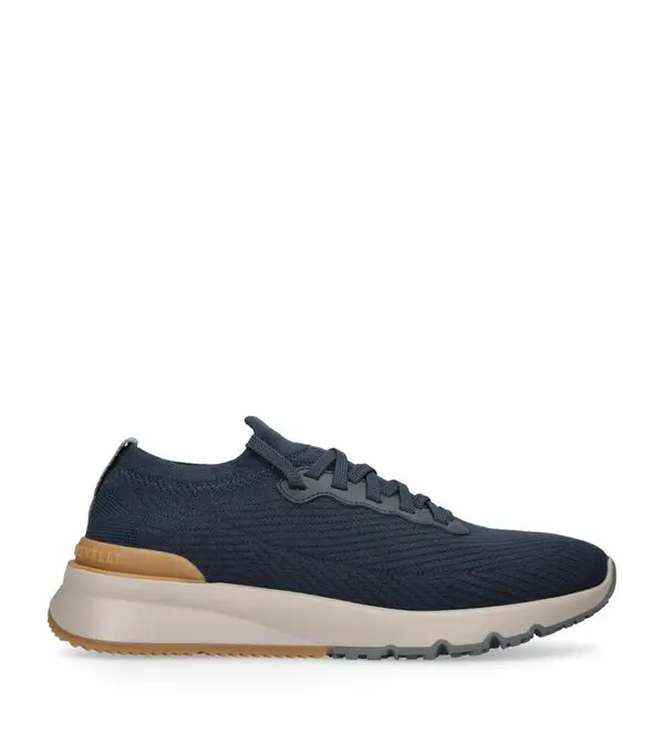 Brunello Cucinelli Knitted Low-top Sneakers - Brown