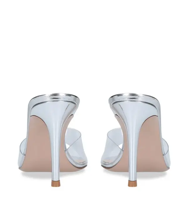 GIANVITO ROSSI Elle Mules 85 - Silver