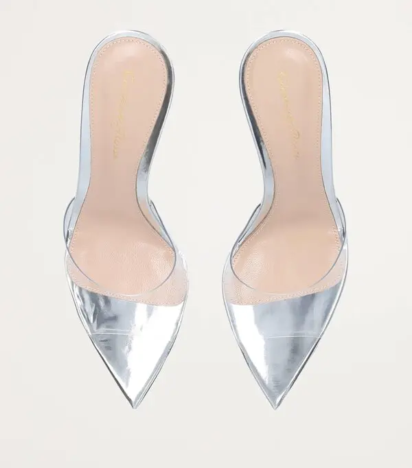 GIANVITO ROSSI Elle Mules 85 - Silver