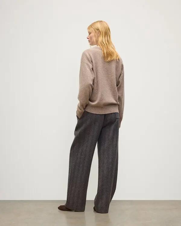 Johnstons Of Elgin Boyce Brushed Cashmere-silk Crew Neck Jumper