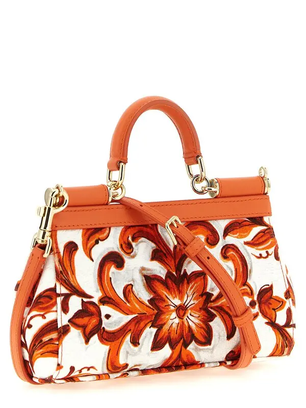 Dolce & Gabbana Sicily' Mini Handbag In Brocade