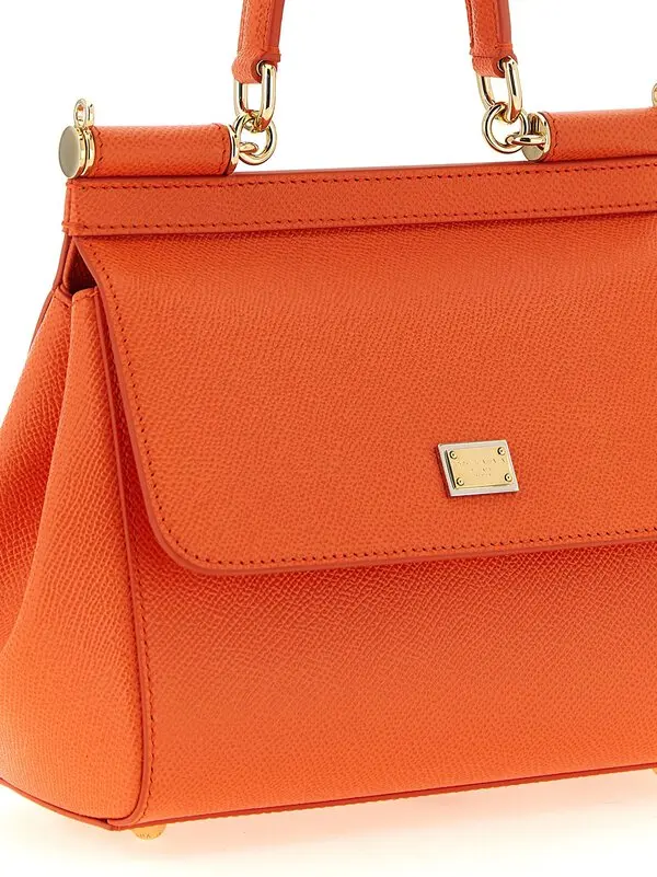 Dolce & Gabbana Small Sicily Handbag - Orange