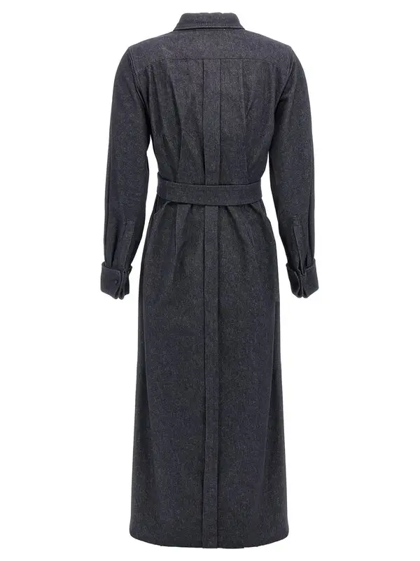 Max Mara Aller' Long Shirt Dress In Cotton