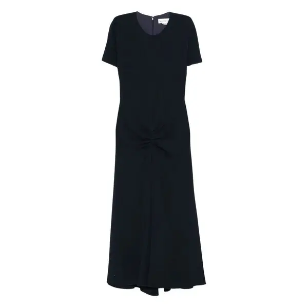 Victoria Beckham Short Sleeve Midi Dress - Blue
