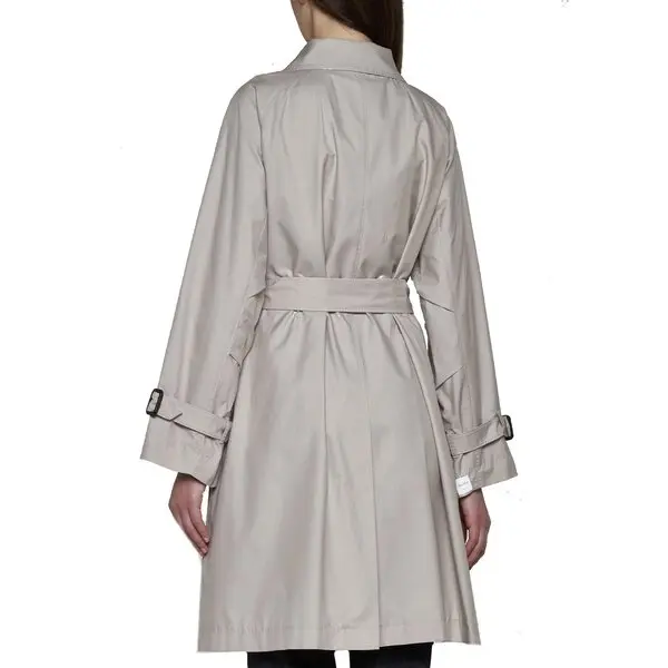 Max Mara Blend Cotton Trench Coat - Cream