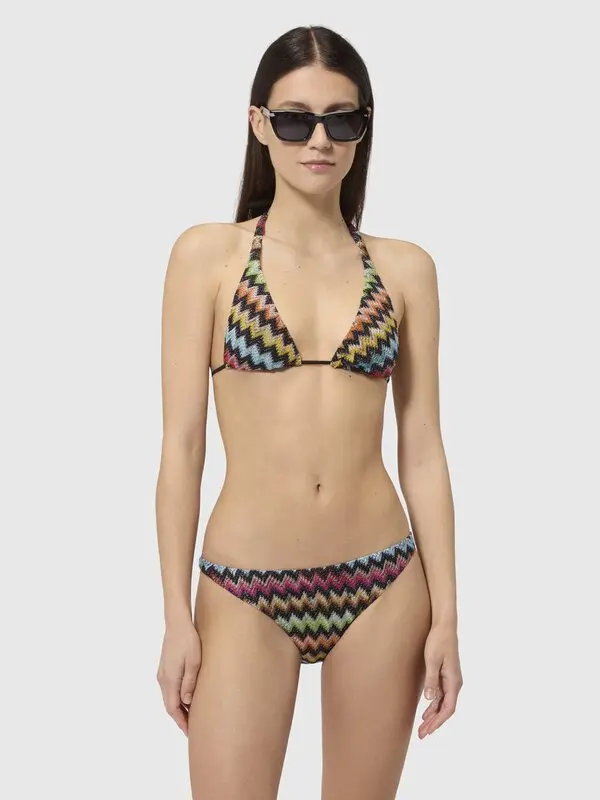 Missoni Lamé Viscose Bikini With Micro Zigzag Pattern