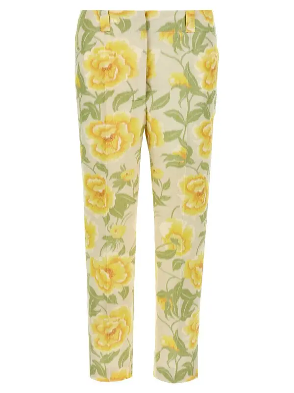 Kenzo Floral Print Cropped Pants - Multicolor