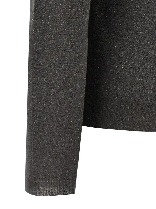 Brunello Cucinelli Sparkling Cashmere And Silk Knit Turtleneck Sweater - Gray
