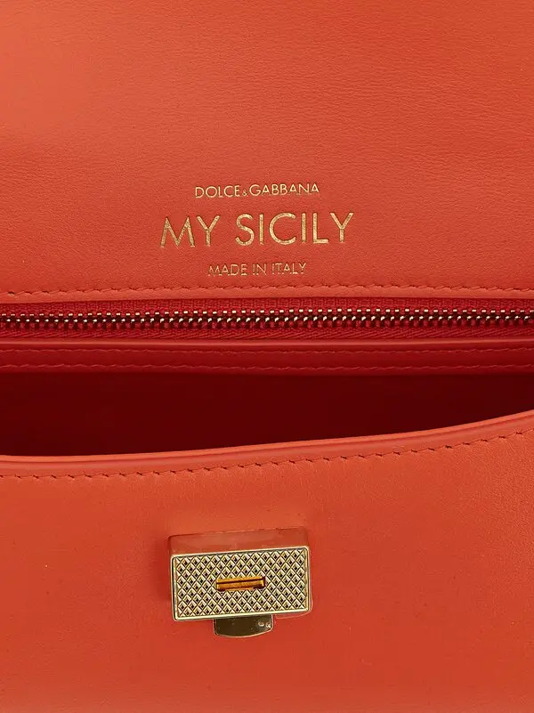 Dolce & Gabbana My Sicily' Raffia Mini Handbag With Embellishments